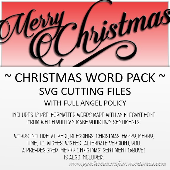 SVG Cutting Files – Christmas Words Pack – GENTLEMAN CRAFTER
