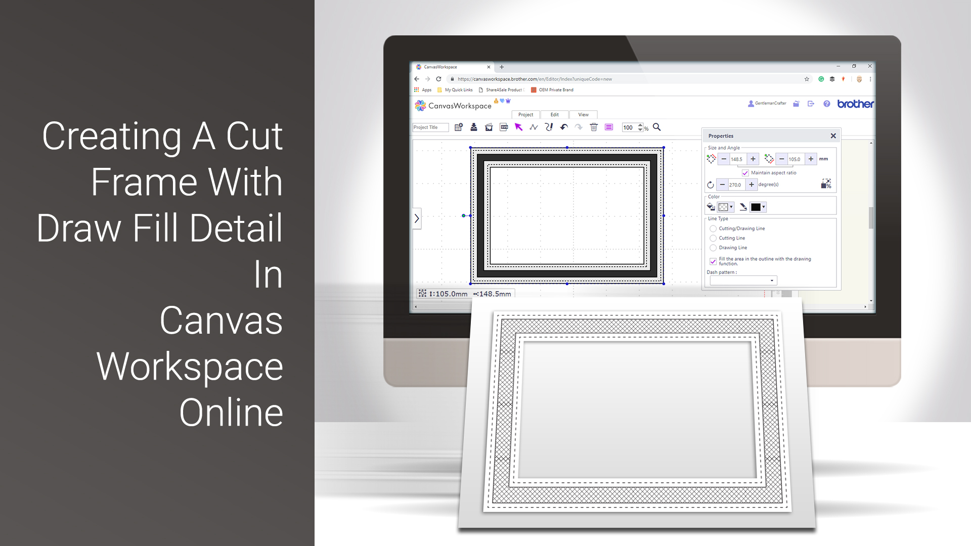 Creating A Cut Frame With Draw Fill Detail In Canvas Workspace Online ...