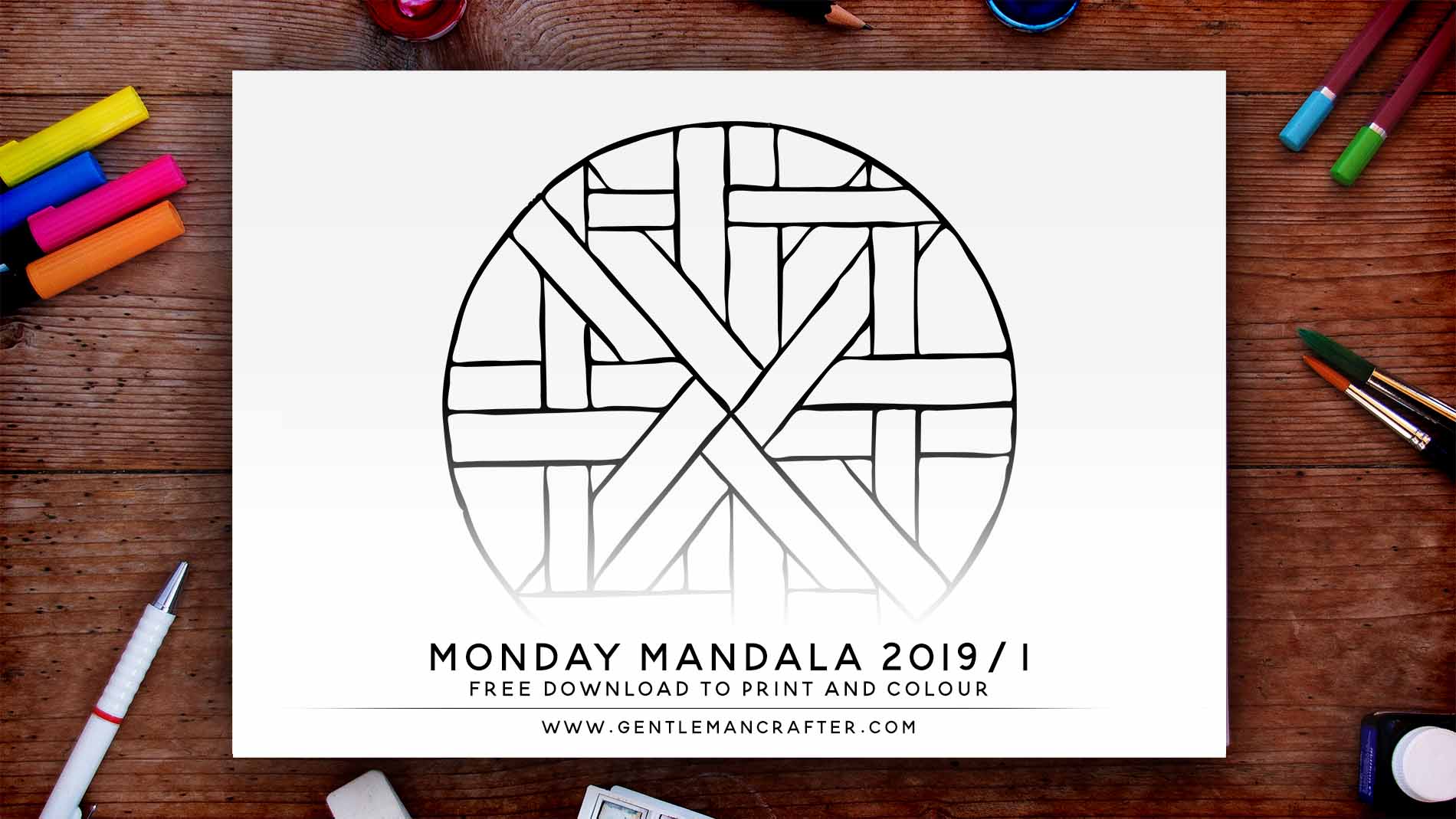 Mandala Monday 2019-1 Hand Drawn Design To Download, Print And Colour ...