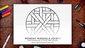 Mandala Monday 2019-1 Hand Drawn Design To Download, Print And Colour ...