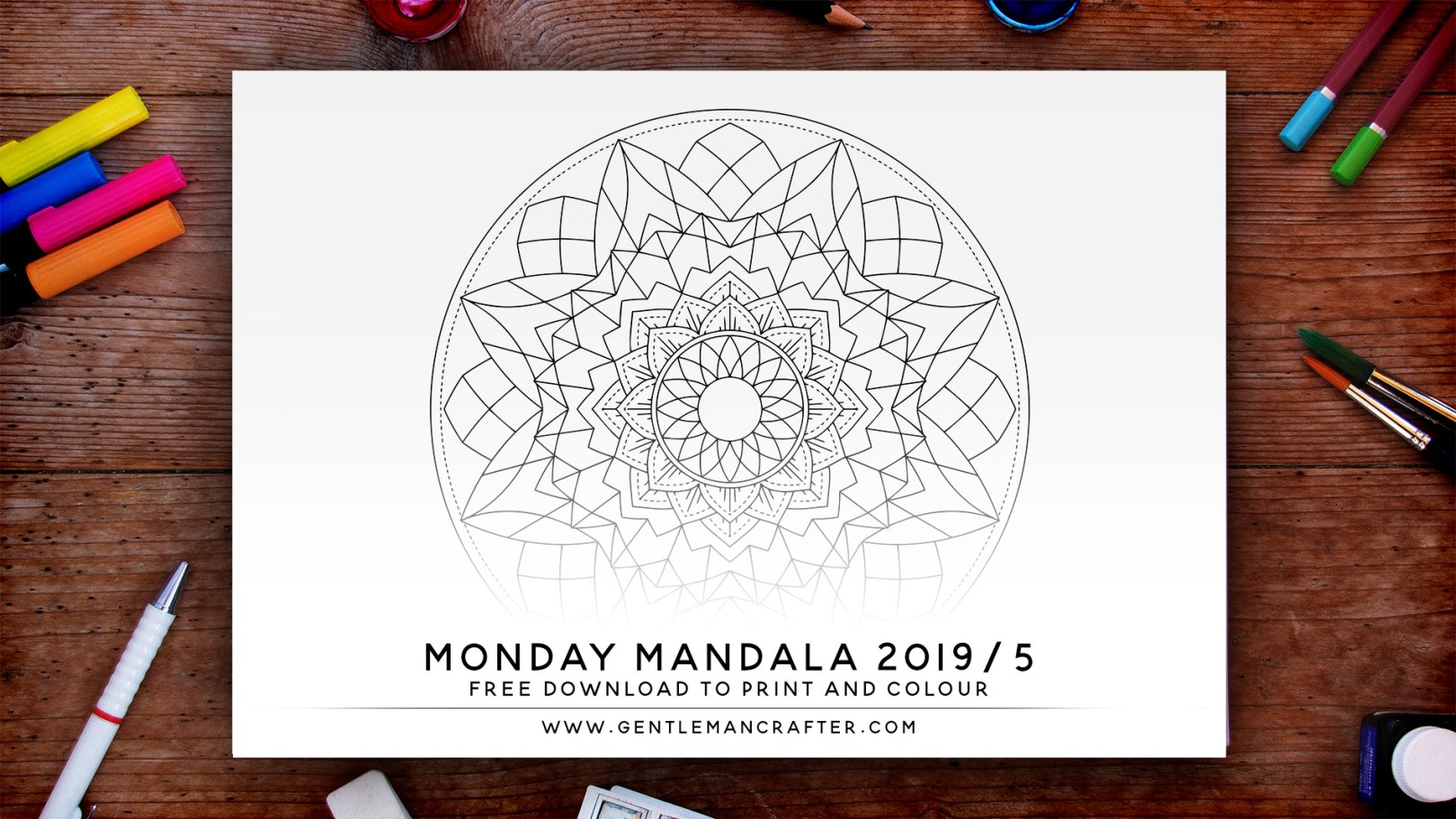 Mandala Monday 2019-6 [NOT] Hand Drawn Design To Download, Print And ...