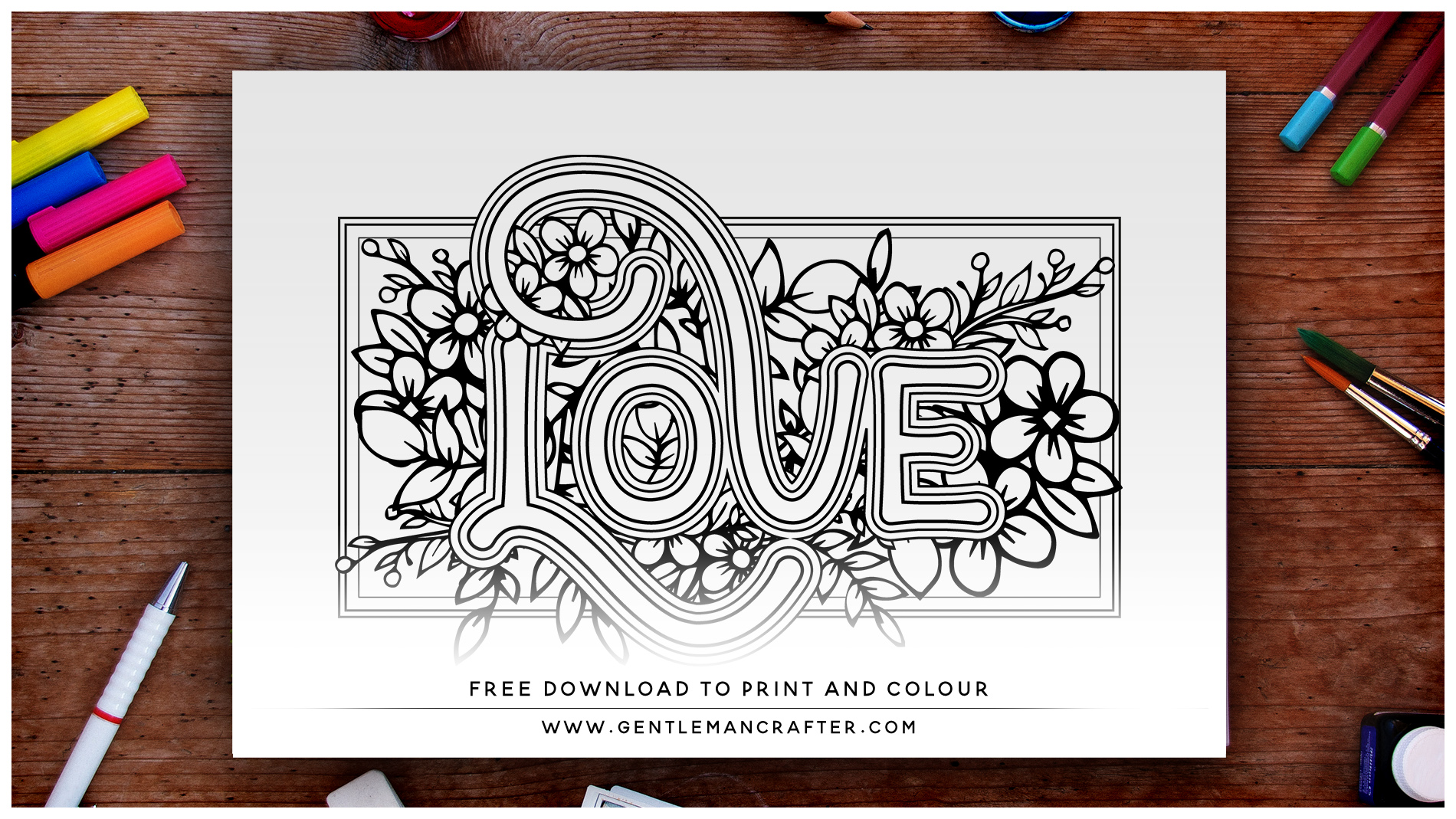 FREE Design To Download, Print And Colour – GENTLEMAN CRAFTER