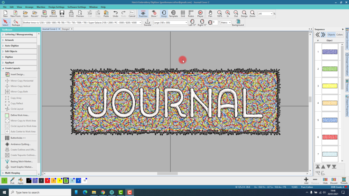 The Sunday Stitch – Designing and Digitizing Journal Covers Part 1 ...