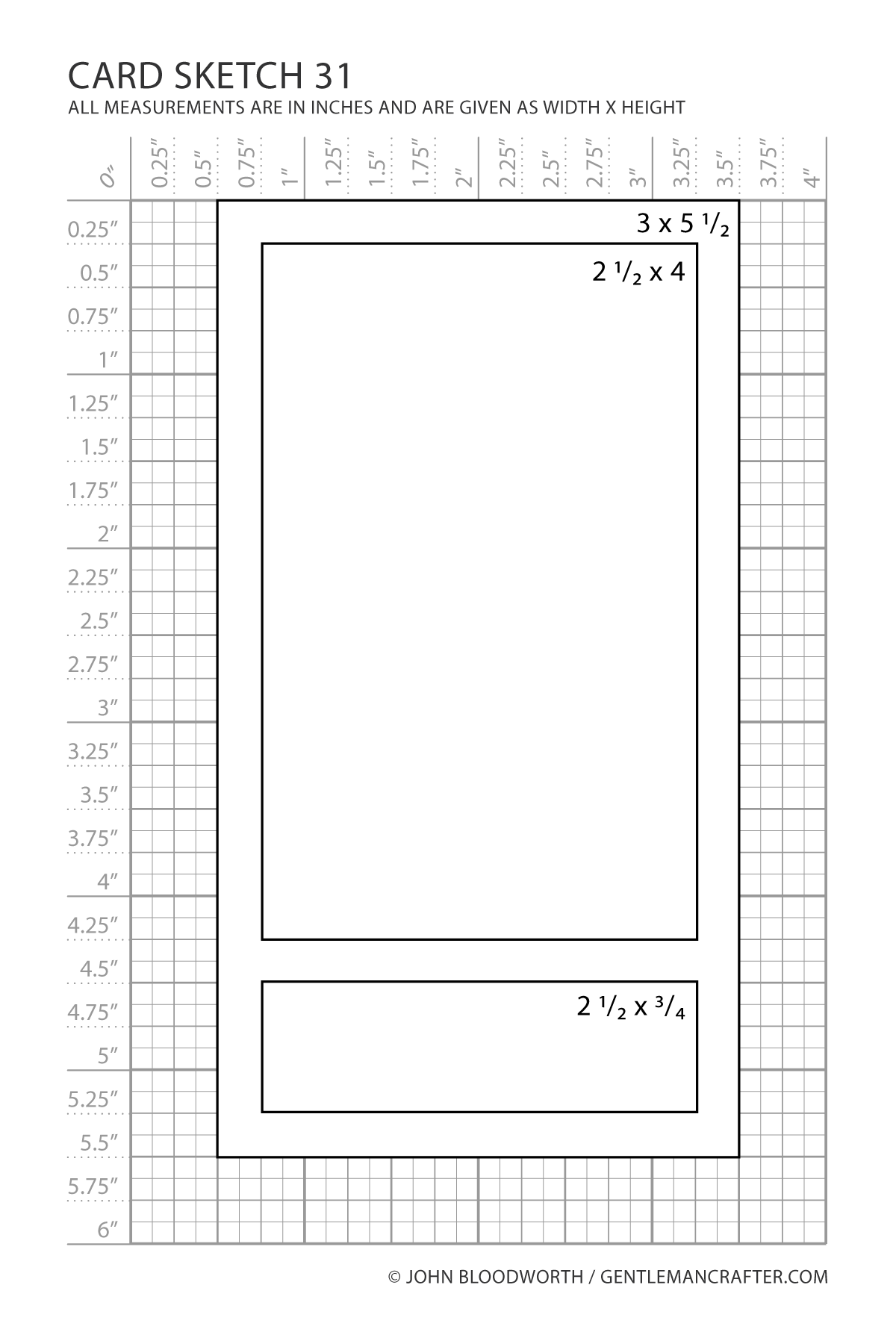Card Layout 31 – GENTLEMAN CRAFTER