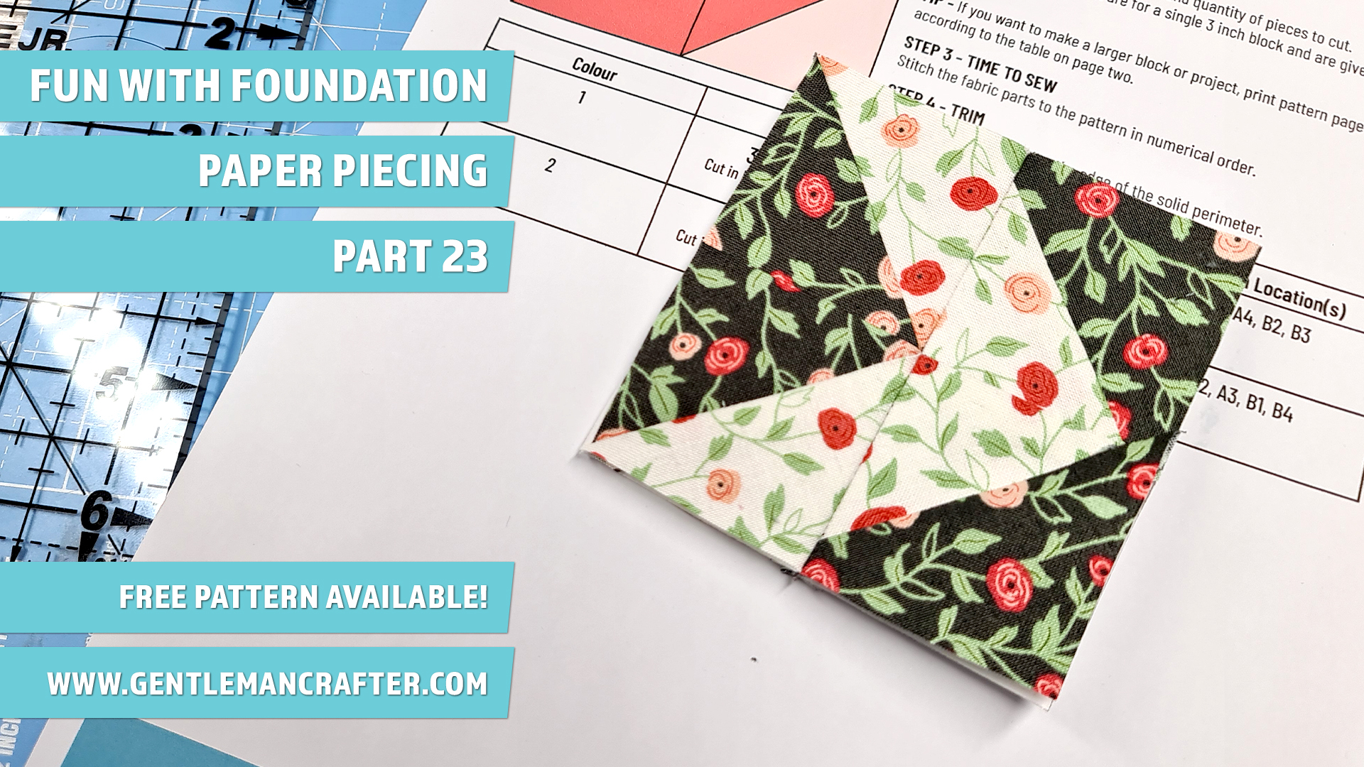 Fun with Foundation Paper Piecing 23 – Arrow – GENTLEMAN CRAFTER