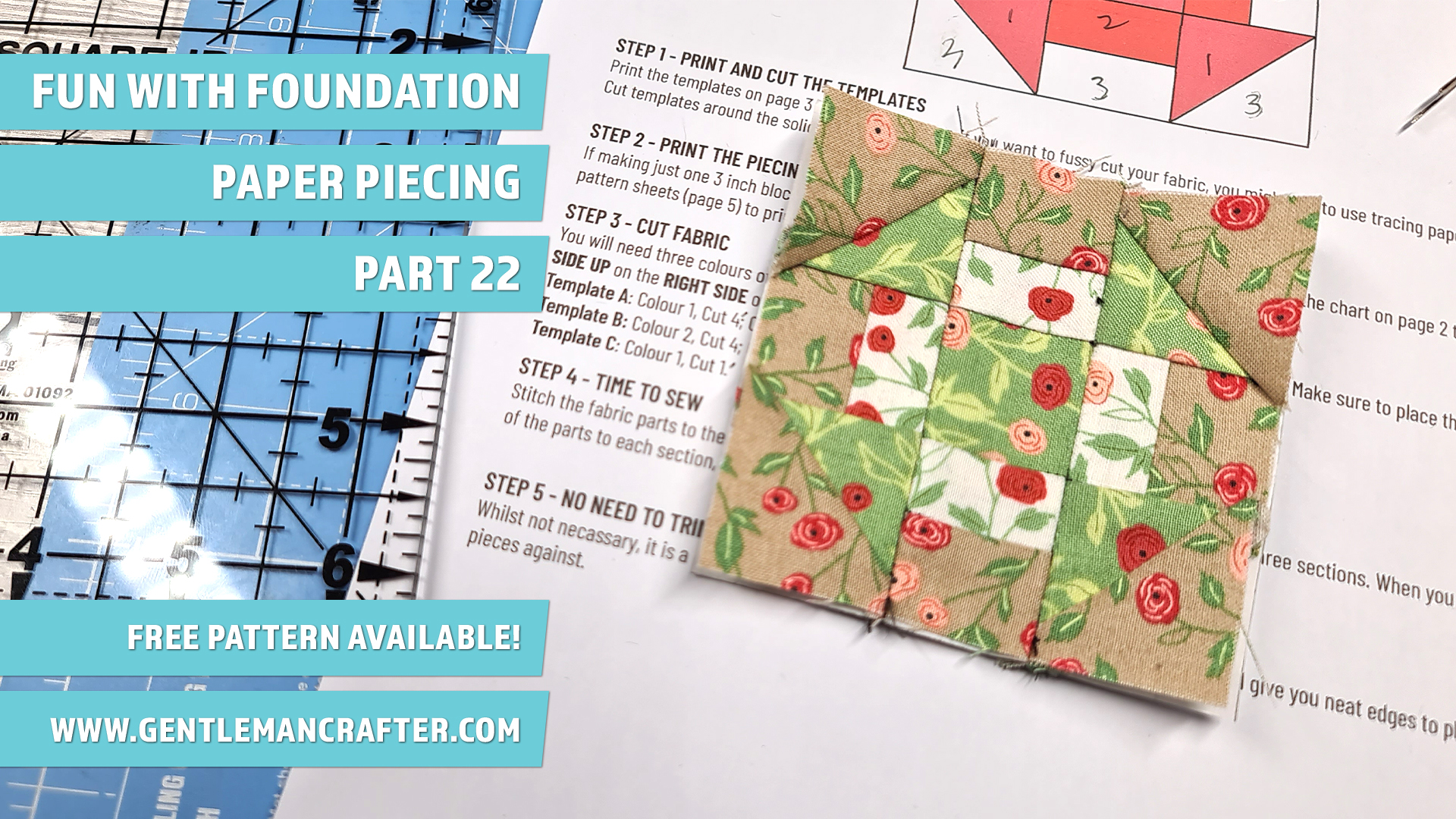 Fun with Foundation Paper Piecing 22 – Double Wrench – GENTLEMAN CRAFTER
