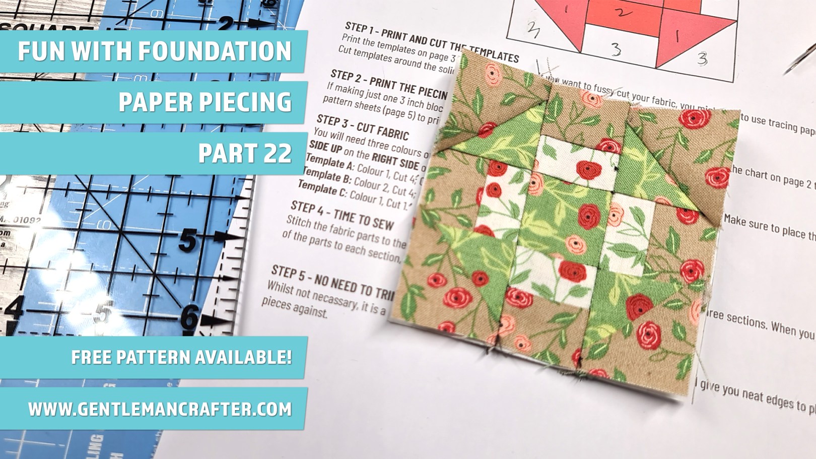 Fun with Foundation Paper Piecing 22 – Double Wrench – GENTLEMAN CRAFTER
