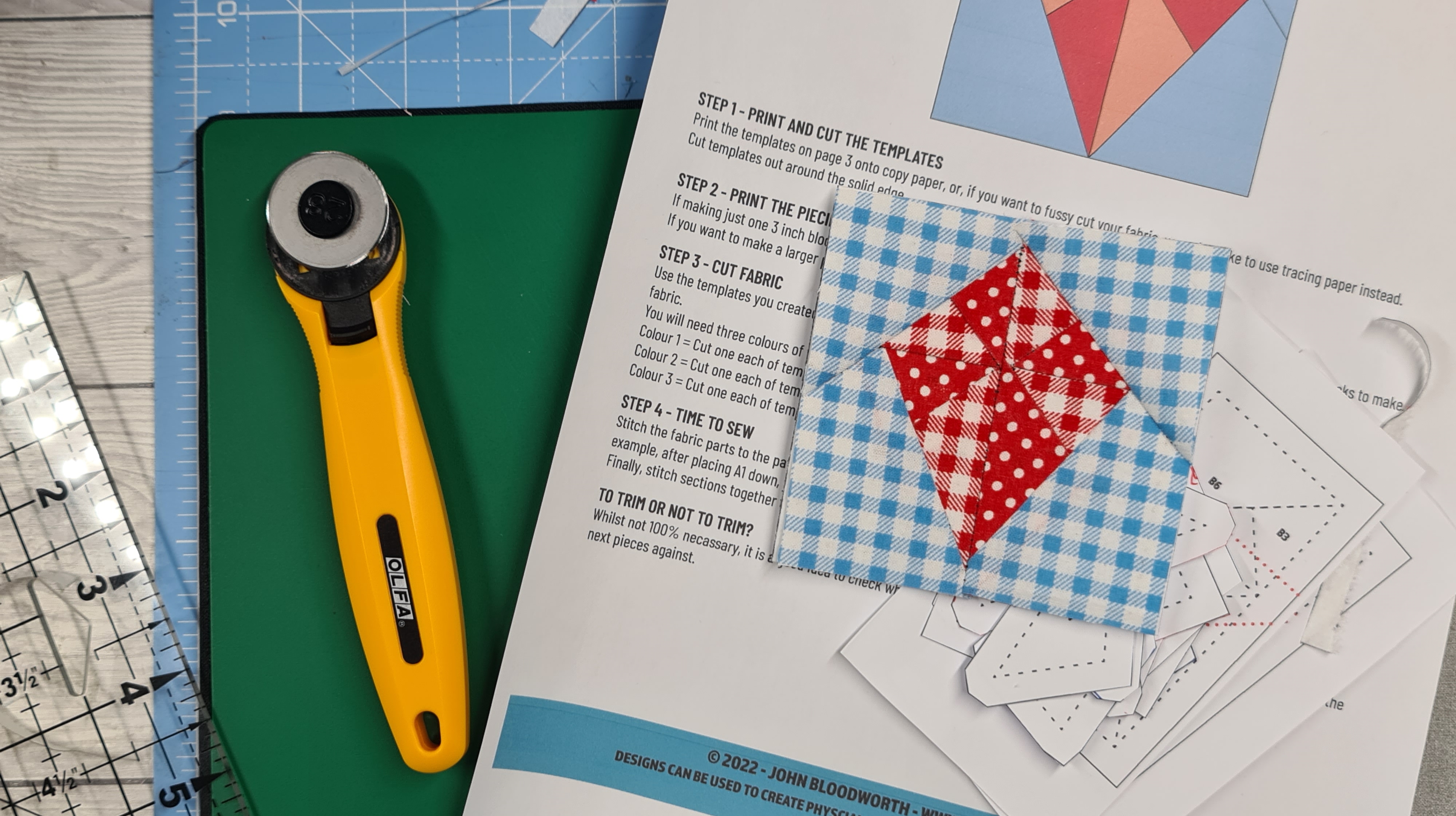 Fun with Foundation Paper Piecing 29 – Kite – GENTLEMAN CRAFTER
