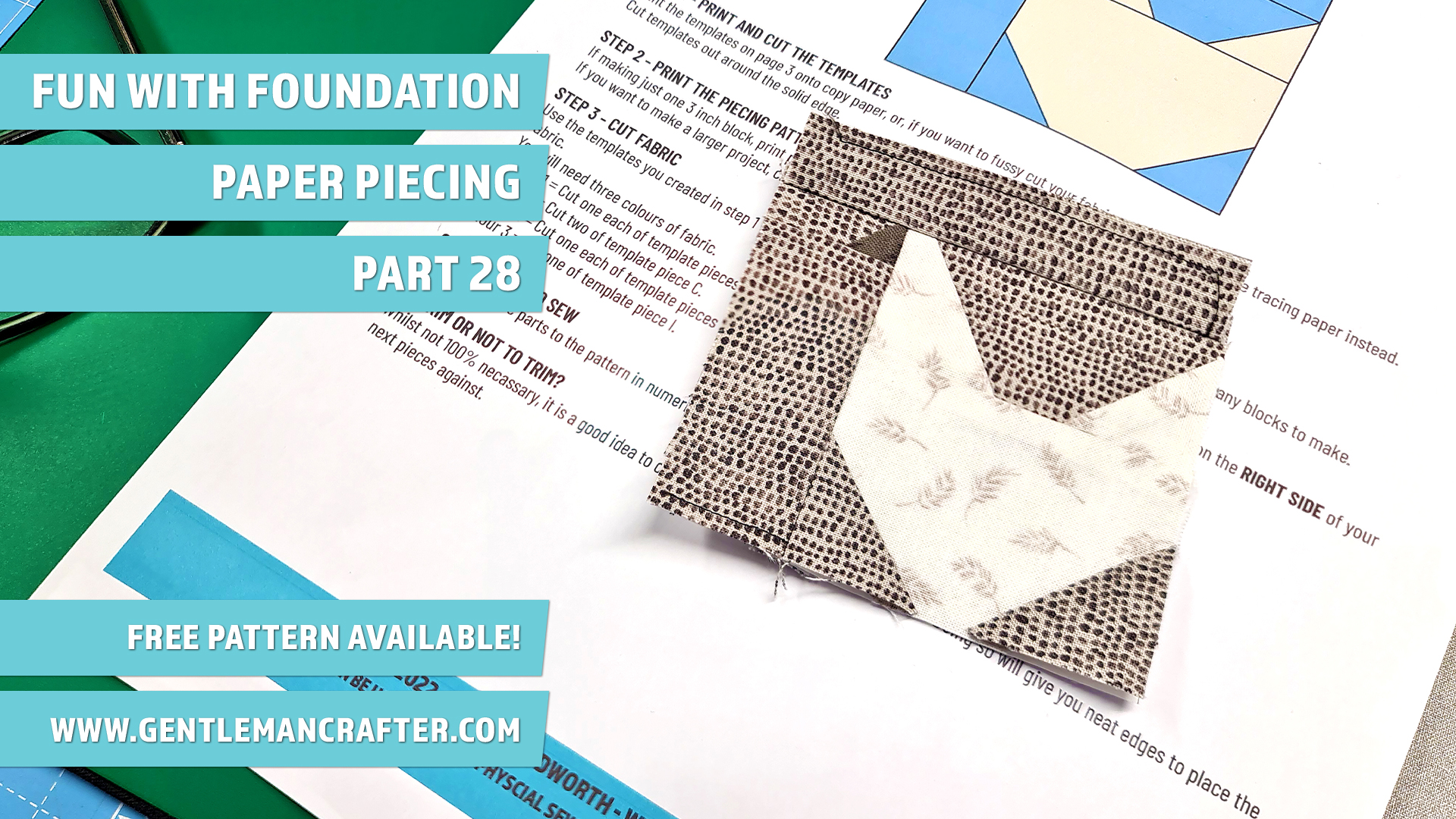 Fun with Foundation Paper Piecing 28 – Cluckabella Chicken – GENTLEMAN ...