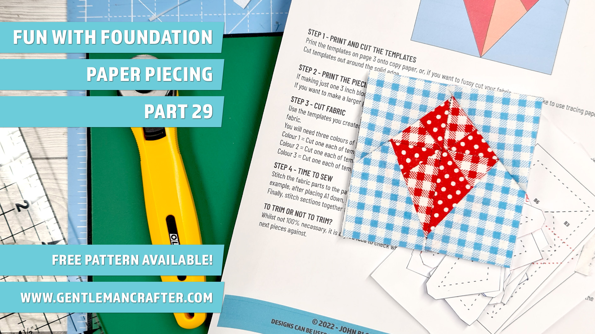 Fun with Foundation Paper Piecing 29 – Kite – GENTLEMAN CRAFTER