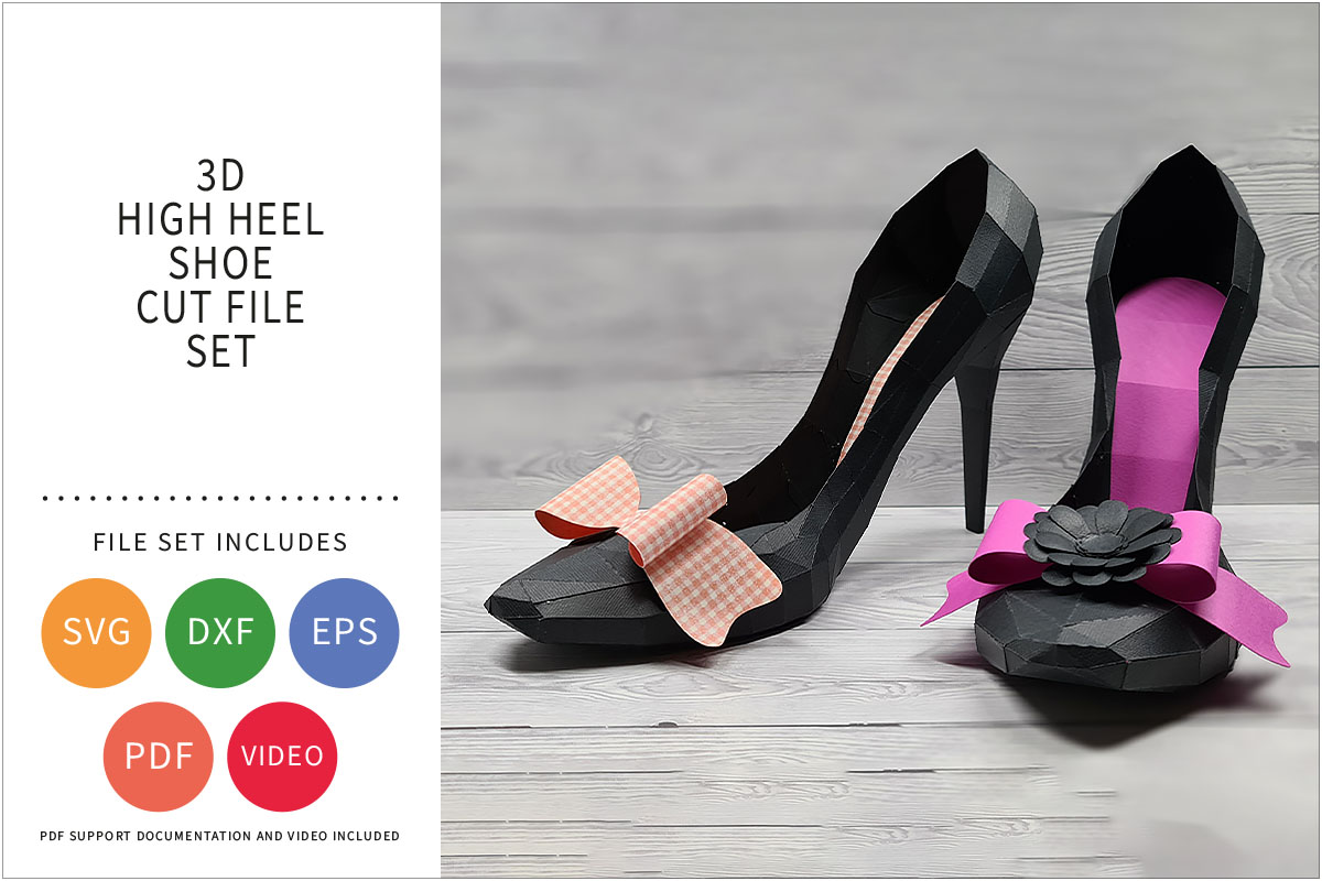3D High Heel Shoe Cut File Set – GENTLEMAN CRAFTER