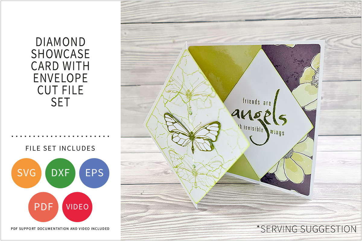 Diamond Showcase Card with Envelope Cut File Set – GENTLEMAN CRAFTER