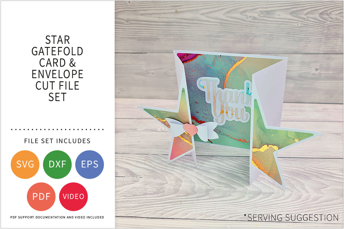 Star Gatefold Card and Envelope SVG Cut File Set – GENTLEMAN CRAFTER