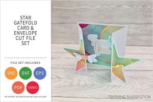 Star Gatefold Card and Envelope SVG Cut File Set – GENTLEMAN CRAFTER