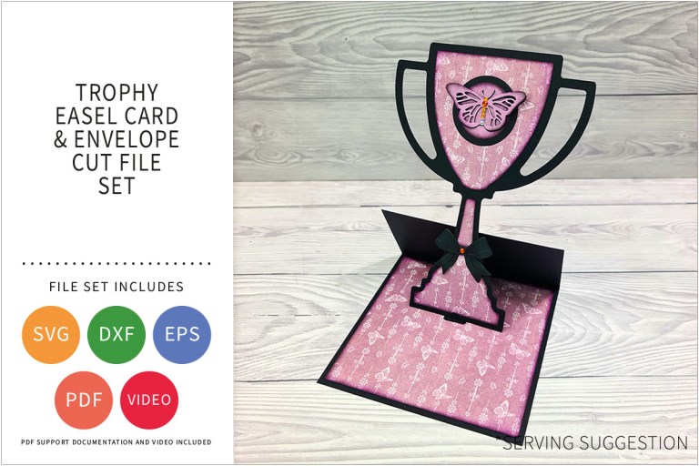 Trophy Easel Card and Envelope Cut File Set – GENTLEMAN CRAFTER