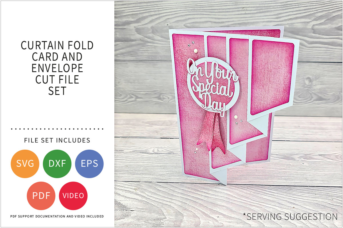 Curtain Fold Card and Envelope SVG Cut File Set – GENTLEMAN CRAFTER