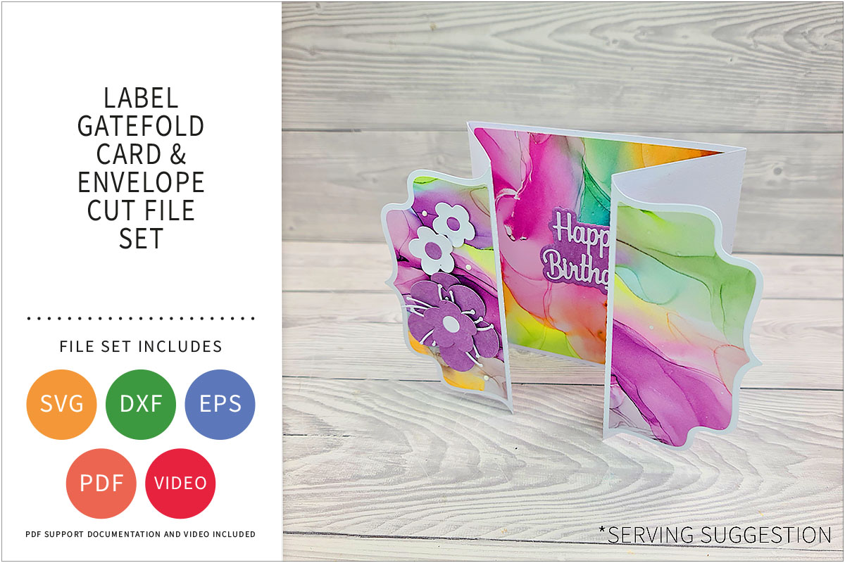 Label Gatefold Card and Envelope SVG Cut File Set – GENTLEMAN CRAFTER