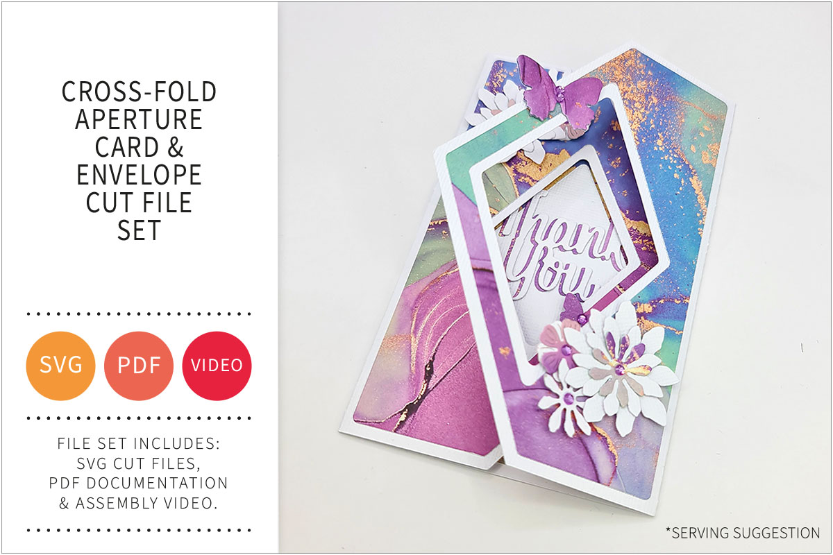 Cross Fold Aperture Card and Envelope SVG Cut File Set – GENTLEMAN CRAFTER