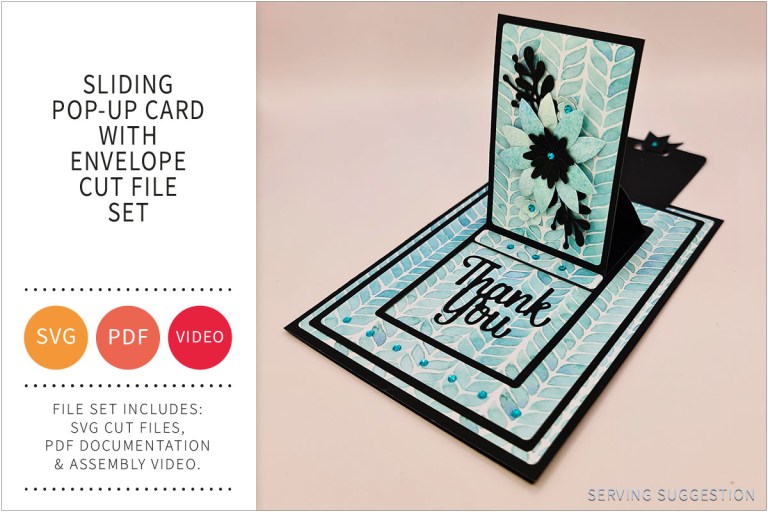 Sliding Pop Up Card with Envelope SVG Cut File Set – GENTLEMAN CRAFTER